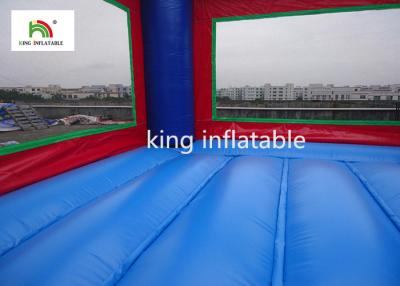 China Blue And Red Commercial Inflatable Bounce House Spiderman Print For Rent for sale