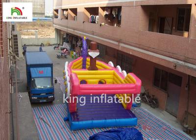 China Castelo de salto inflável do dragão colorido para jardins de infância 3m*7m*3m à venda