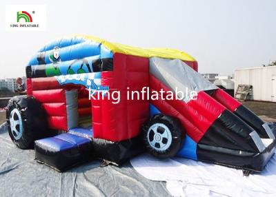 China Castelo de salto inflável do estilo do carro com etapa para o tamanho personalizado meninos à venda