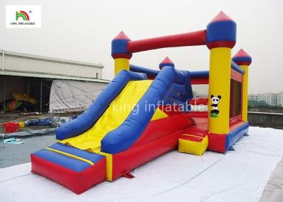 China Castelo de salto inflável impermeável com amarelo Rockey da parte externa da corrediça à venda