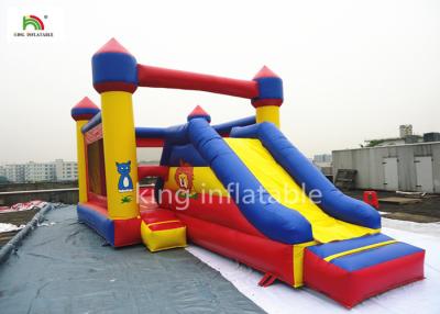 China Castelo de salto inflável impermeável com amarelo Rockey da parte externa da corrediça à venda