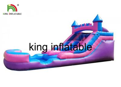 China Duurzame Opblaasbare Waterdia met Pool Purpere Binnenplaats voor de Ventilator van Meisjesce Te koop