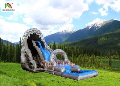 Cina Giochi commerciali dell'acquascivolo gonfiabile grigio e blu del Kiddie una garanzia da 1 anno in vendita