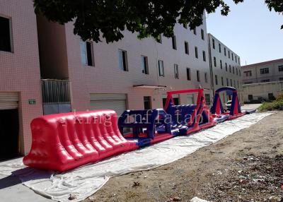 Cina Colore rosso corsa ad ostacoli gonfiabile dell'acqua del gioco di sport della tela cerata del PVC da 0,9 millimetri in vendita