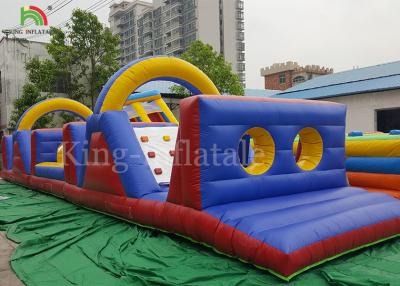 Cina Corsa ad ostacoli gonfiabile del campo da giuoco del CE 12 *3 m. dei giochi all'aperto blu di sport per gli adulti in vendita