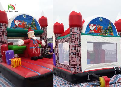 Cina Castello rimbalzante gonfiabile del Babbo Natale di Buon Natale per la decorazione 20ft di natale in vendita