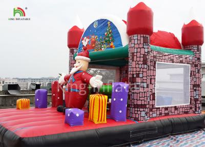 Cina Castello rimbalzante gonfiabile del Babbo Natale di Buon Natale per la decorazione 20ft di natale in vendita