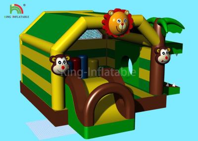 China 5.5 m Animal Forest Theme Inflatable Castle Bouncer Crocodile Jumping Bounce House for sale