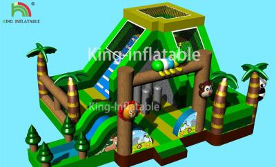 China Green Animal Theme Panda Inflatable Amusement Park Toddler Playground Bouncer Castle for sale