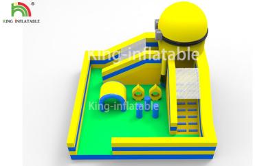 China OEM seco de salto inflável Bouncy interno da corrediça do obstáculo do castelo dos sequazes amarelos à venda