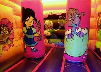 Cina Principessa Combo Inflatable Bounce House del fumetto del drago di rosa del PVC con il tetto scherza il gioco in vendita