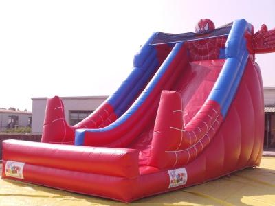 China El tobogán acuático inflable del PVC del color rojo con delante de/hombre araña de la piscina resbala para los niños en venta