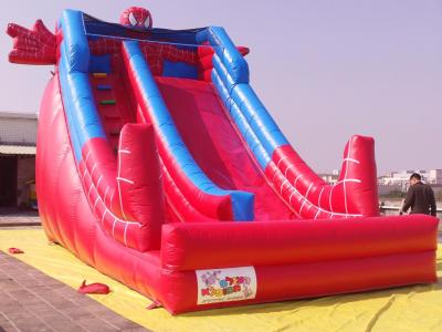 China El tobogán acuático inflable del PVC del color rojo con delante de/hombre araña de la piscina resbala para los niños en venta