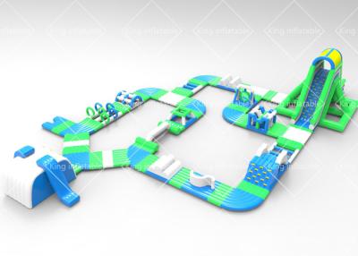 China Floating Aqua Blue 29m Inflatable Water Parks for sale