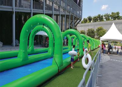 China Long Water slide the City Fireproof Inflatable Slip N Slide With Pool For Kids Adults for sale
