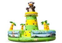 China Jungle Theme Monkey Inflatable Climbing Tower Wall With Trees for sale