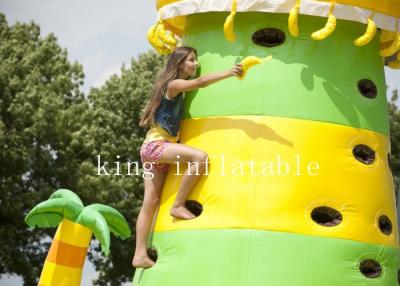 China Jungle Theme Monkey Inflatable Climbing Tower Wall With Trees for sale