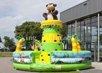 China Jungle Theme Monkey Inflatable Climbing Tower Wall With Trees for sale