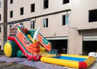 China 9m Long Inflatable Monkey Water Slide With Removable Pool for sale