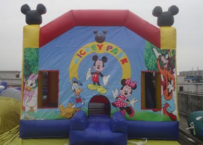 中国 0.55mm ポリ塩化ビニールの防水シートの城のスライドおよび障害の膨脹可能な Mickey の跳ね上がりの家 販売のため