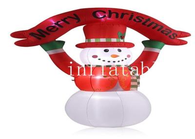 Cina I prodotti gonfiabili all'aperto di Natale 10m ventilano il pupazzo di neve saltato di festa in vendita