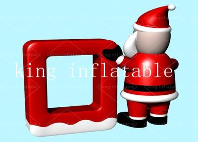 China 2.9x3m Air Blown Inflatable Santa Claus Model For Christmas Decoration for sale
