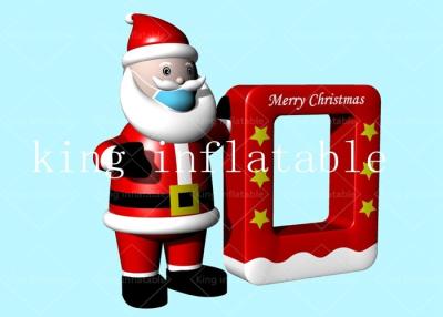 China 2.9x3m Air Blown Inflatable Santa Claus Model For Christmas Decoration for sale