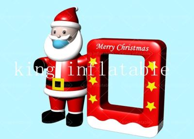 China 2.9x3m Air Blown Inflatable Santa Claus Model For Christmas Decoration for sale