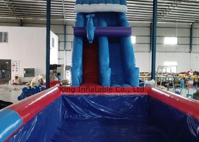 Cina Scorrevole gonfiabile dello stagno del delfino del PVC della tela cerata di tema durevole del delfino con altezza differente in vendita