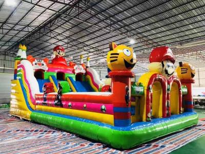 Cina Castello divertente della Camera gonfiabile di rimbalzo dei bambini con la tela cerata del PVC di Silde in vendita