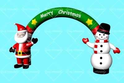 Cina Il Buon Natale gonfiabile all'aperto di re 420D incurva il tessuto di nylon di Santa Claus Snowman in vendita