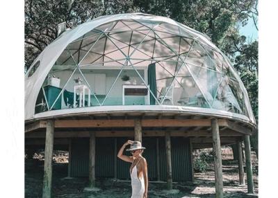 China Portable 5m Geodesic dome Tent Geodesic Star frame Tent With Clear Pvc Cover for sale