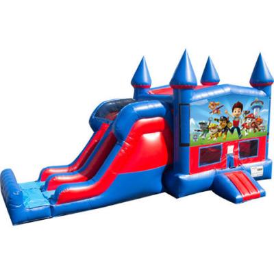 Cina Tela cerata Paw Patrol Inflatable Bounce House del PVC dei bambini con lo scorrevole in vendita