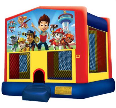 Cina Tela cerata Paw Patrol Inflatable Bounce House del PVC dei bambini con lo scorrevole in vendita