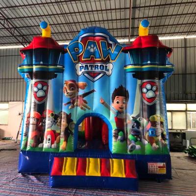Cina Tela cerata Paw Patrol Inflatable Bounce House del PVC dei bambini con lo scorrevole in vendita