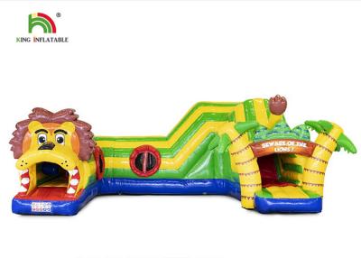 Cina PVC Lion Carton Bounce Obstacle Course all'aperto 6.5*5.5*3.2m in vendita