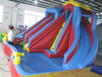 China Outdoor Kids Inflatable Water Park With Slide / Inflatable Water Slide PVC Tarpaulin for sale