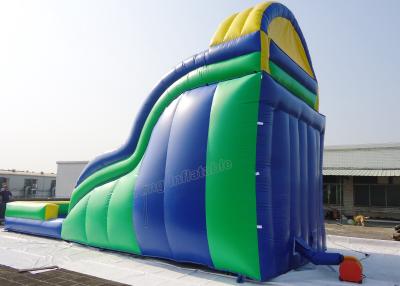 China Kommerzielles aufblasbares riesiges springendes Wasserrutsche-Torsionswellendia mit Pool 18 * 8m zu verkaufen