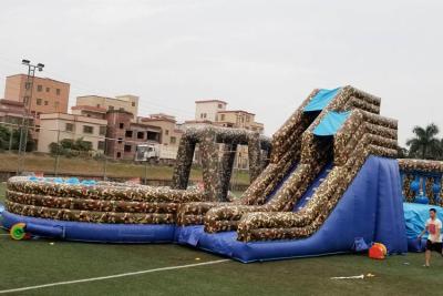 China Kundenspezifischer Hindernislauf-aufblasbare Sport-Spiele mit Tarnungs-Drucken zu verkaufen