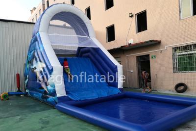 Cina Tema di stampa completo 8.5m dello squalo dall'acquascivolo gonfiabile di 3m in vendita