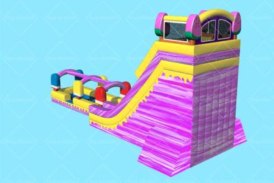 China tobogán acuático inflable del fuego del 16m del color de encargo precioso largo del hielo para los adultos y los niños en venta