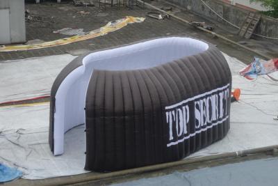 China 6 * 4 * 3m Fire Resistant Black Inflatable Event Tent For Rent / Advertisement Dome Marquee for sale