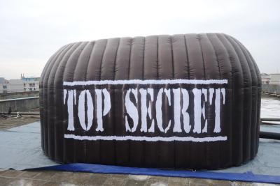 China 6 * 4 * 3m Fire Resistant Black Inflatable Event Tent For Rent / Advertisement Dome Marquee for sale