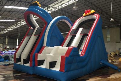 China Kids Play Roller Coaster Inflatable Slide , Inflatable Amusemet Park Slide for sale