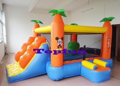 China Casas comerciais temáticos do salto dos desenhos animados com porta e corrediça líquidas à venda