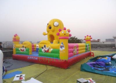China Lona inflable modificada para requisitos particulares del PVC del parque de atracciones 0.55m m para los niños en venta