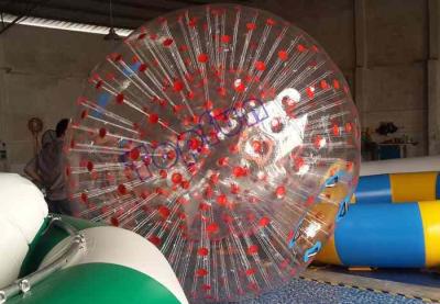 China Plato PVC Red Dot Body Zorb Ball With Safe Handles For Personal Party for sale