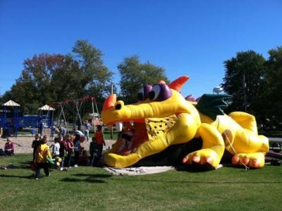 Cina Grande corso di Dragon Inflatable Bouncer Castle Obstacle per i bambini in vendita