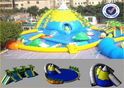 China PVC Inflatable 30M Pool Inflatable Water Parks Huge Slide For Summer for sale