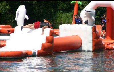 China 53*47m Inflatable Water Park Jumper Sport Games 210 Person Capacity for sale